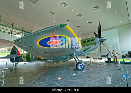 The Potteries Museum Spitfire Hall. RW388 was given to Stoke-on-Trent ...