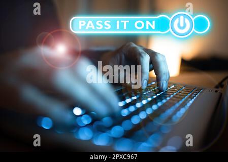 Word writing text Spread The Word. Business photo showcasing share the ...