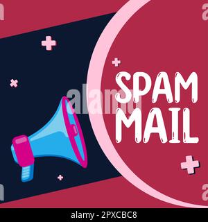 Handwriting text Spam Mail. Business overview Intrusive advertising ...