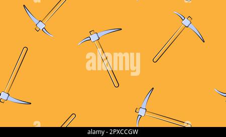 Mining pickaxe pattern vector orange Stock Vector Image & Art - Alamy