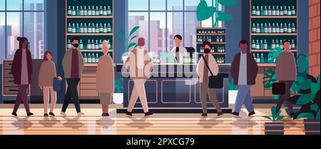 female doctor pharmacist giving pills to mix race customers patients at ...