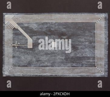 Near field contact antenna and chip in electronic ticket Stock Photo ...