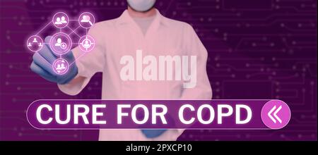 Sign displaying Cure For Copd, Concept meaning Medical treatment over ...