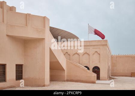 Doha, April 2023: palace of Sheikh Abdullah bin Jassim Al Thani at the ...