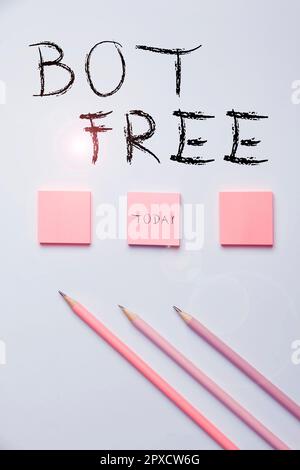 Inspiration showing sign Bot Free. Internet Concept a computer program ...