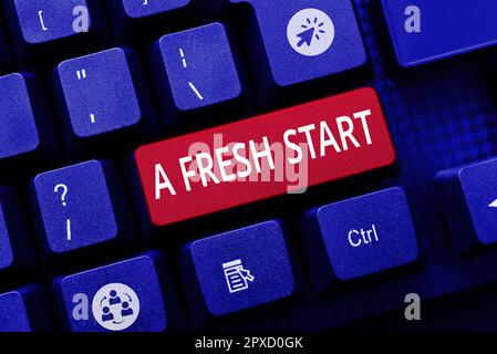 Writing displaying text A Fresh Start. Business idea New beginnings ...