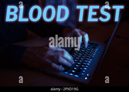Writing displaying text Blood Test. Internet Concept Extracted blood ...