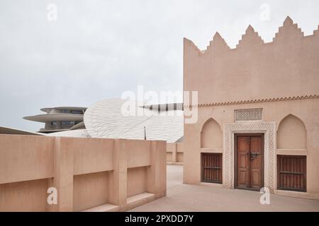 Doha, April 2023: palace of Sheikh Abdullah bin Jassim Al Thani at the ...