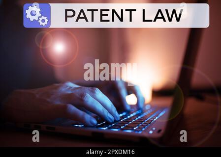Writing displaying text Patent Law. Business concept deals with an ...