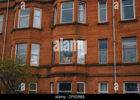 A tenement building in Dennistoun. Dennistoun in a suburb in the east ...