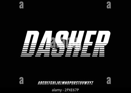 Futuristic slant condensed alphabets display font vector Stock Vector Image & Art - Alamy