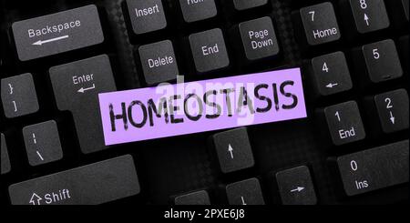 Text showing inspiration Homeostasis, Concept meaning the tendency ...