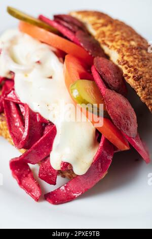 Traditional delicious Turkish foods Izmir Cesme kumru sandwich Stock ...