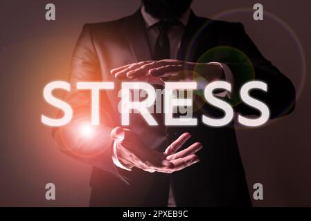 Writing displaying text Stress. Business approach a physical chemical ...