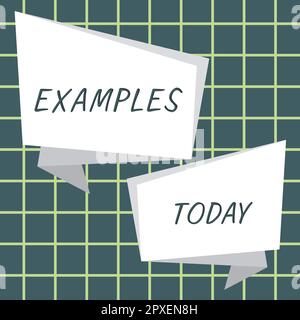 Text caption presenting Examples, Conceptual photo photo Sample Model ...