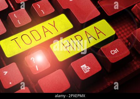 Text showing inspiration Hipaa. Business concept Acronym stands for ...