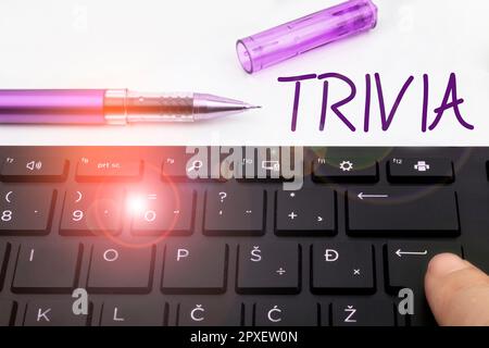 Writing displaying text Trivia. Word for details considerations pieces ...