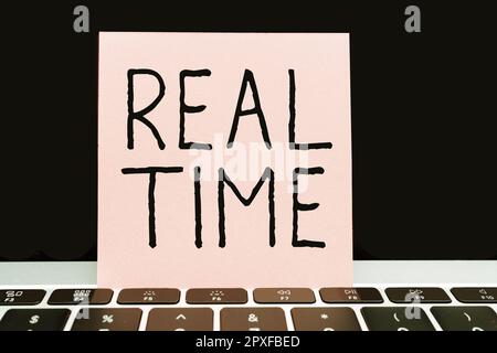Conceptual display Real Time. Internet Concept the actual time during ...
