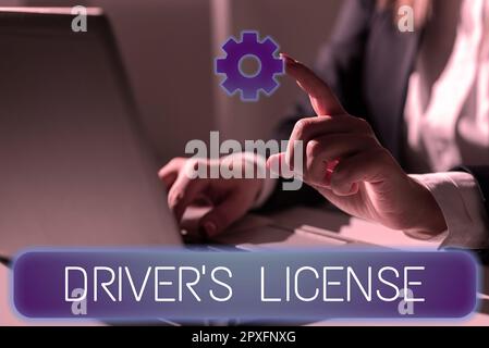 Handwriting text Driver's License, Word Written on a document ...