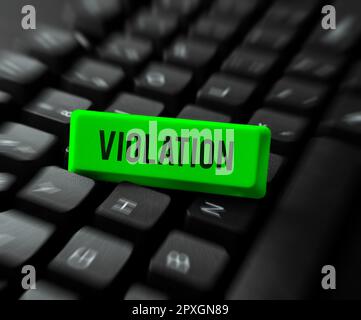 Conceptual display Violation, Internet Concept an infringement of ...