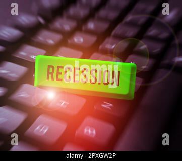 Conceptual caption Recession, Concept meaning the process of ...