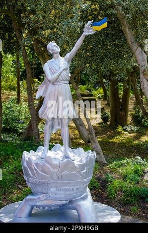 The unveiling of a 16ft-tall Ukrainian Peace Monument, dedicated to ...
