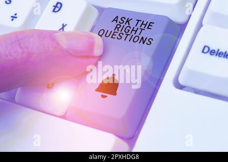 Conceptual display Ask The Right Questions. Concept meaning Look for a ...