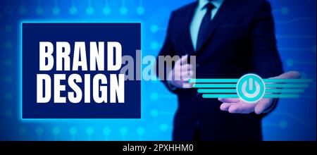 Conceptual caption Brand Design, Business overview visual elements that ...