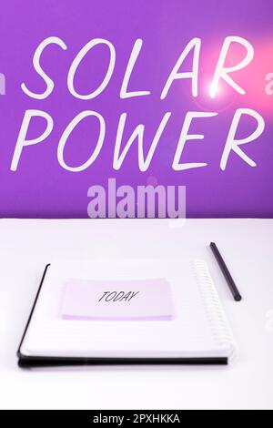 Handwriting text Solar Power, Business showcase the electricity ...