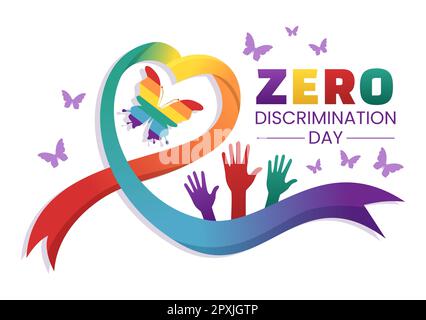 Zero Discrimination Day Illustration with Different People and ...