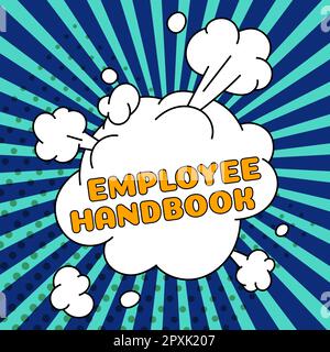 Text showing inspiration Employee Handbook. Internet Concept Document ...