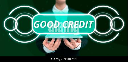 Handwriting text Good Credit. Internet Concept borrower has a ...