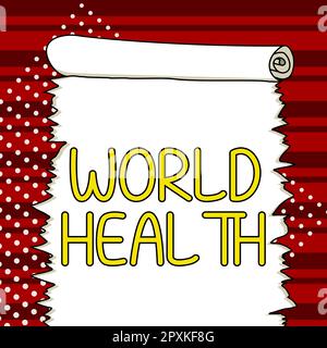Text showing inspiration World Health. Business showcase World day of ...