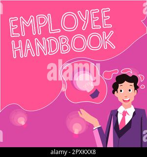 Conceptual caption Employee Handbook. Business approach Document that ...