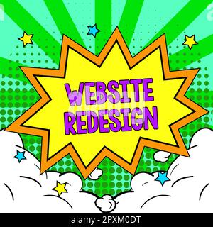 Conceptual caption Website Redesign, Word Written on modernize improver ...