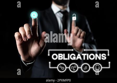 Handwriting text Obligations, Business overview Condition of being ...