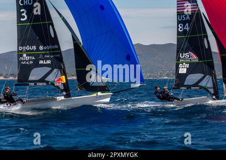 Croatian team (Sime Fantela and Mihovil Fantela) and USA team (Ian ...