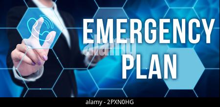 Conceptual caption Emergency Plan, Concept meaning Procedures for ...