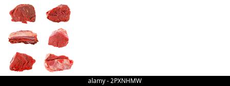 Clean very fresh red raw cow meat beef, banner mock up poster desing ...