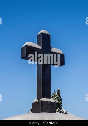 Historic crucifix in a cemetry Stock Photo - Alamy