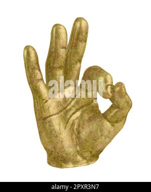 Golden OK Hand Sign Vector Illustration Stock Vector Image & Art - Alamy