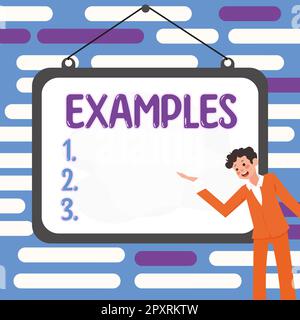 Text sign showing Examples, Internet Concept photo Sample Model to ...