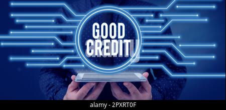 Conceptual caption Good Credit. Business overview borrower has a ...