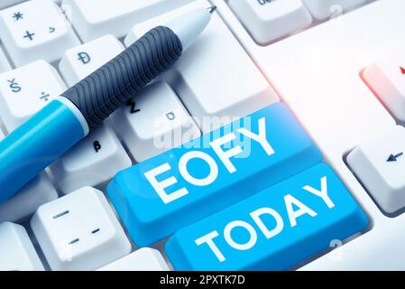 Inspiration showing sign Eofy, Internet Concept a mega sale held on an ...