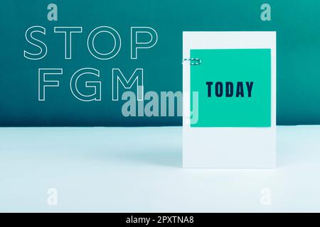 Conceptual caption Stop Fgm, Concept meaning Put an end on female ...