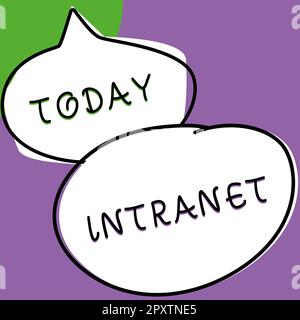 Writing displaying text Intranet. Business idea local or restricted ...