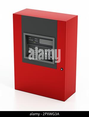 Fire Detection Alarm Monitor Panel System. 3D illustration Stock Photo ...