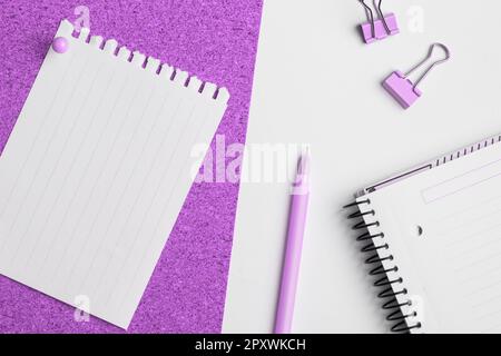 Photo With Pens Pencils Rullers Calculators. Colored Paper Stickers ...