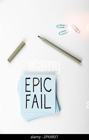 Conceptual display Epic Fail. Internet Concept a spectacularly ...