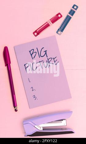 Conceptual display Big Picture, Concept meaning most important facts ...